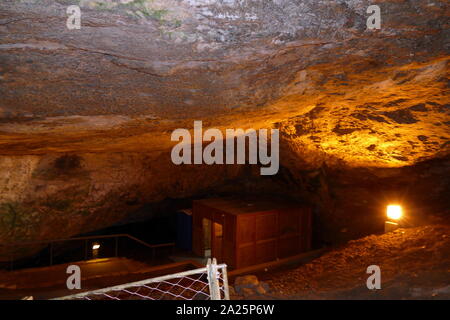 Interior of zedekiah's cave a 5-acre underground meleke limestone ...