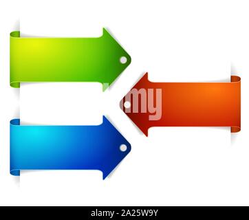 Set of long colorful arrow bookmarks Stock Vector Image & Art - Alamy