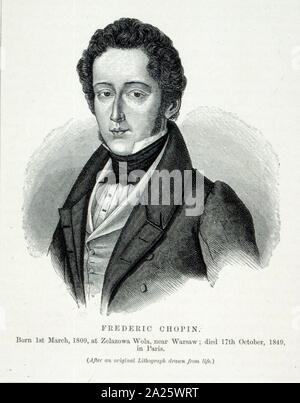 Portrait of Frederic Chopin - a Polish composer and virtuoso pianist of ...