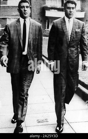Reginald 'Reggie' Kray (1933 - 2000), one of twin brothers, who were ...