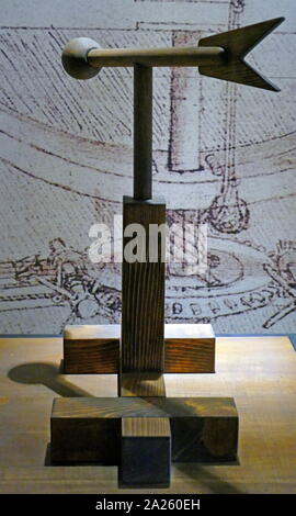 Model of an Anemoscope, used to identify wind direction; based on a ...