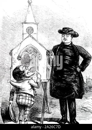 A cartoon commenting on Puseyism and the Oxford Movement. Ritualism in ...