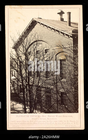 Plymouth Church. Rev. Henry Ward Beecher selling a slave, 1897 Stock ...