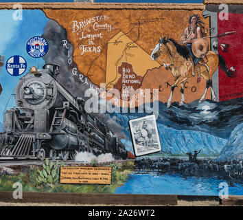 Portion of a mural by Cleburne, Texas, artist Stylle Read, depicting ...
