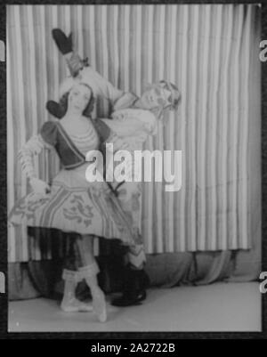A portrait of Hugh Laing and Nora Kaye in the ballet 'Petrouchka.' The ...