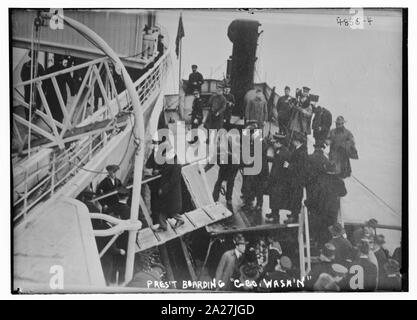 Pres't (Wilson) boarding GEO. WASH'N Stock Photo - Alamy
