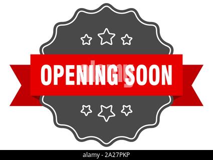 re-opening soon label. re-opening soon isolated seal. Retro sticker ...