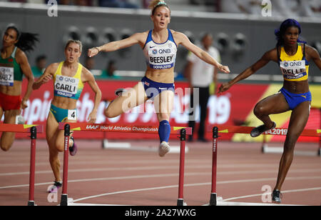 Great Britain's Meghan Beesley in the Women's 400m Hurdles heat five ...