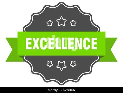 excellence round green sticker isolated on white Stock Vector Image ...