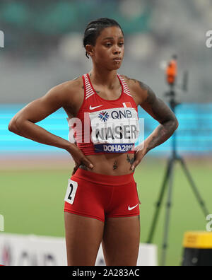 Salwa Eid Nasser (BRN) during the IAAF World Athletics Championships at ...