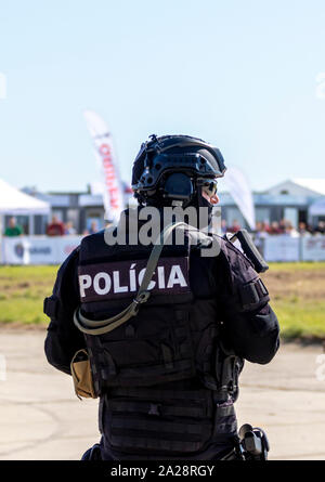 Czech Police intervention unit in uniform, squad Czech Republic riot ...