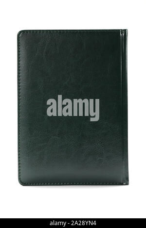 Green diary isolated on white background Stock Photo - Alamy