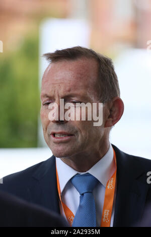Former Australian Prime Minister Tony Abbott speaks during the CPAC ...