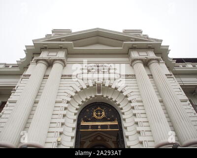 Facade of Peruvian Congress building a day after the congress was ...