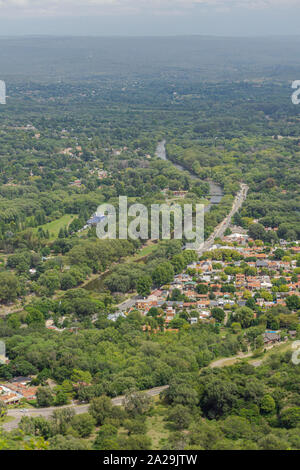 Aerial view of Valley of Calamuchita, Córdoba, Argentina Stock Photo ...