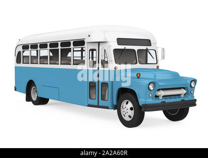 Vintage School Bus Isolated Stock Photo - Alamy