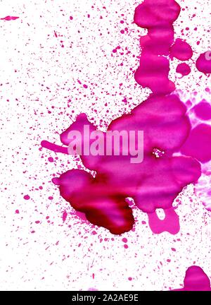 Grunge ink splatters of pink color as background Stock Photo - Alamy