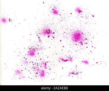 Grunge ink splatters of pink color as background Stock Photo - Alamy