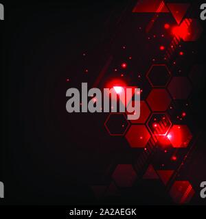 Geometry in technology concept on a dark green background Stock Vector ...