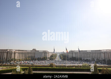 Bucharest, Romania - October 1, 2019: Piata Constitutiei (Constitution ...