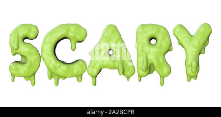 Scary halloween word made from green zombie lettering Stock Photo - Alamy