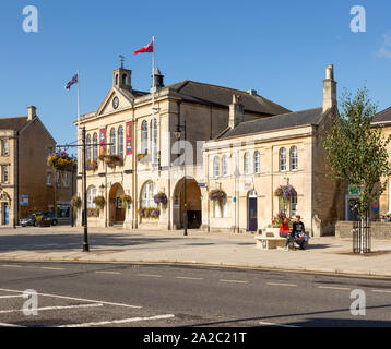 Historic town hall building, Melksham, Wiltshire, England, UK built ...