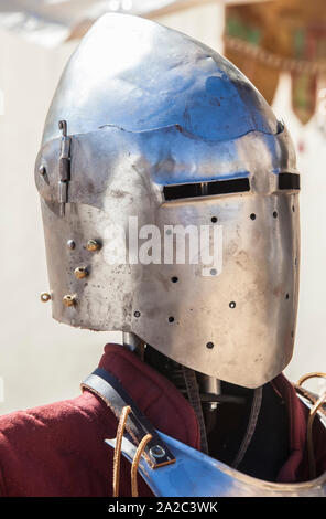 Pointed helmet, used by moorish armies during Reconquista period, 11 ...