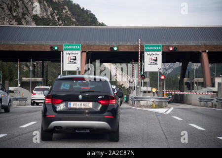 Toll collection at Autostrada Alpe-Adria A23 in Tarvisio, Friuli ...