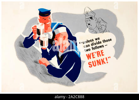 British, WW2 Inter-allied co-operation poster, Britain and Russia ...