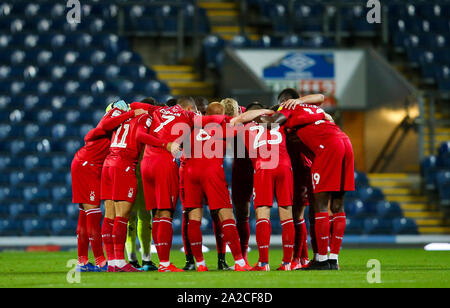 Forest players in a huddle during the Premier League match between ...