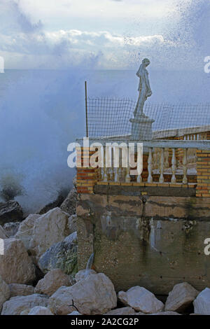 Beach in Porto Recanati, Italy, at sunset Stock Photo - Alamy