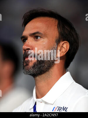 Bertrand VALCIN coach of Katarina JOHNSON-THOMPSON of GBR during the ...