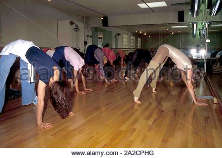 Jane Fonda leading an exercise class at her fitness studio Jane Fonda's ...
