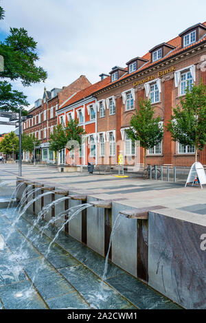 Danish architecture in the buildings in downtown Fredericia, Denmark ...