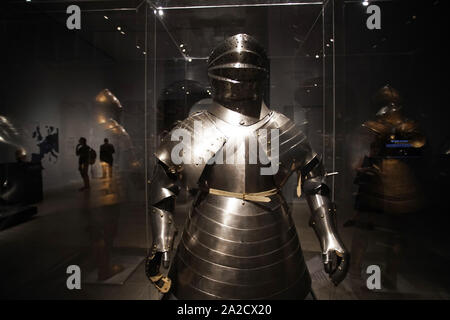 Medieval armor on display at Metropolitan Museum of Art in New York ...