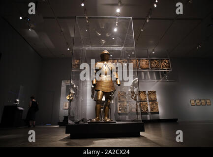 Medieval armor on display at Metropolitan Museum of Art in New York ...
