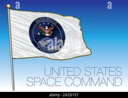 United States Space Command flag, USA, vector illustration Stock Vector ...