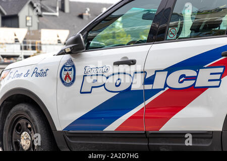 A Toronto Police Service logo in Ottawa, on Sunday, Sept. 28, 2025. THE ...