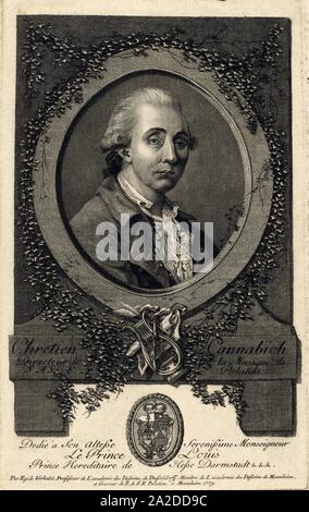 A portrait of Christian Cannabich by Egid Verhelst, a work of art ...