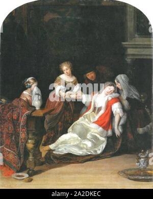 Eglon van der Neer - Woman with a Letter, Female attendant and a Black ...