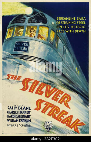 Silver Streak movie poster. 1934- Vintage Train advertising poster ...