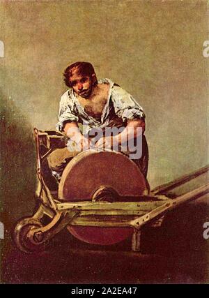 'El Afilador' by Francisco de Goya depicts a street scene with a knife ...