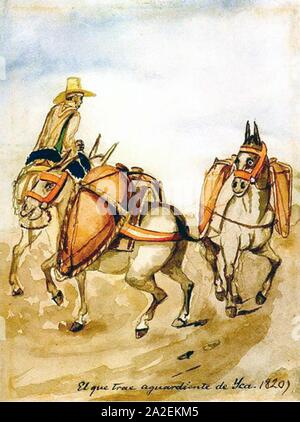 ‘El Que Trae Aguardiente de Ica’ by Pancho Fierro depicts a man ...