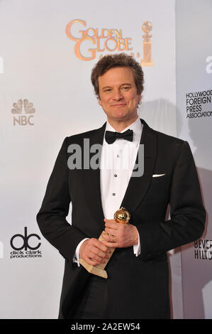 Colin Firth 68th Annual Golden Globe Awards held at The Beverly Hilton ...