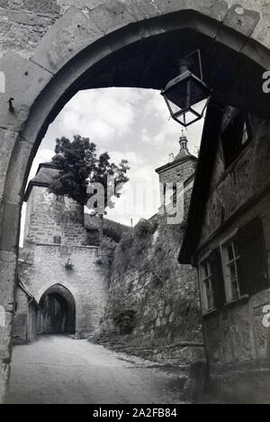 Das Klingentor in Rothenburg ob der Tauber, Deutschland 1930er Jahre. Klingentor gate at ...