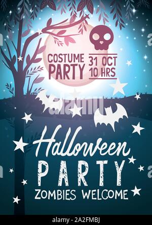 Halloween zombies welcome design ,vector illustration Stock Vector ...