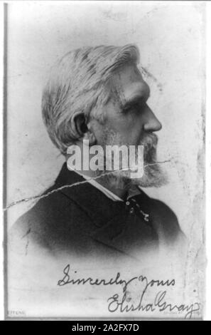 Portrait elisha gray Stock Photo - Alamy