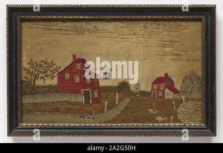 Embroidered Picture (England), ca. 1810 Stock Photo - Alamy