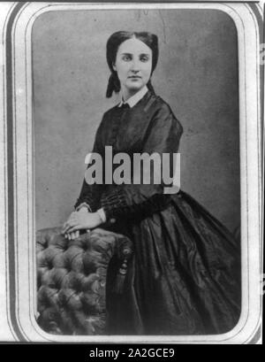 Empress Carlotta of Mexico, three-quarter length portrait, facing front ...