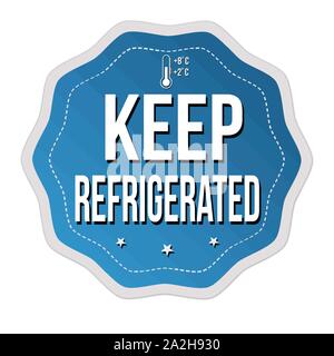Keep refrigerated sign or stamp on white background, vector ...